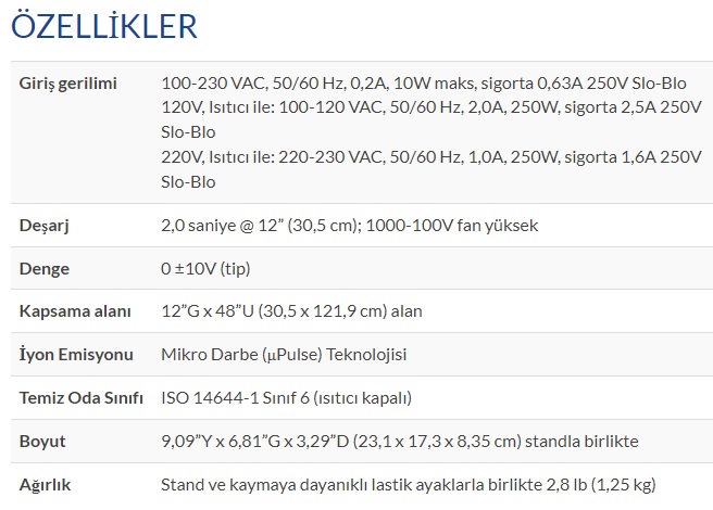 Simco-ion Aerostat PC2 Masa Tipi İyonlaştırıcı | ANTİSTATİK