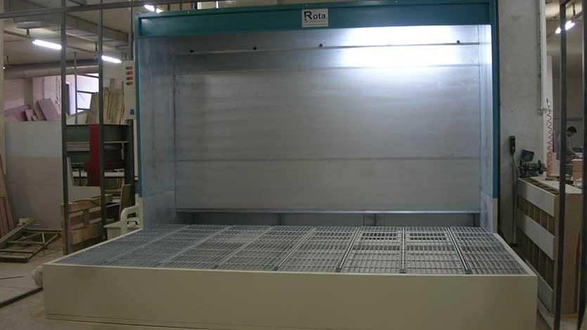 Our Services | Rota Machine - Wet Painting Booth with Water Curtain